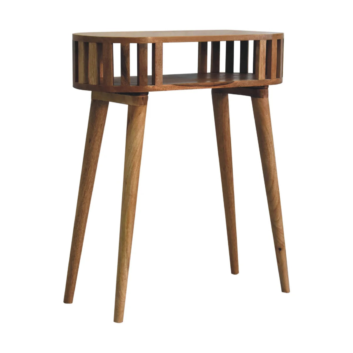 Curved Open Console Table – Mohini WoodCrafts